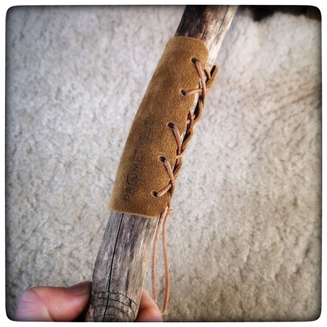 WALKING STICK - LONGBOW -suede Leather Handle - Etsy