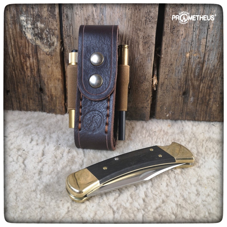 BUCK® 110 LEATHER POUCH + Elastic Band - Etsy