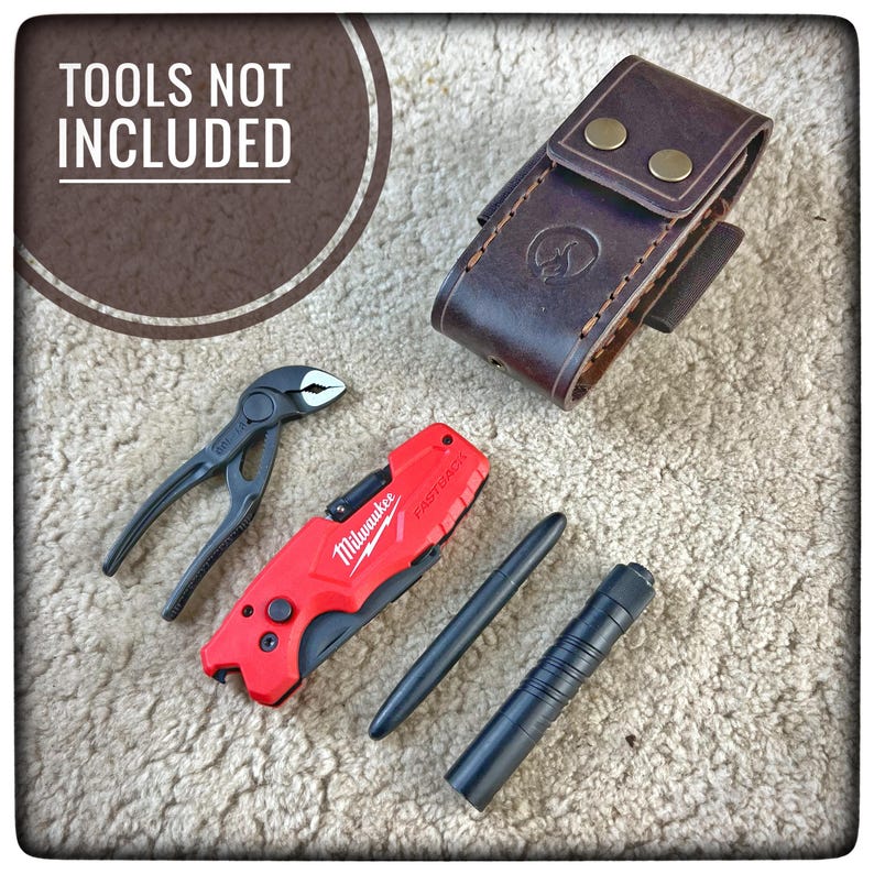 KNIPEX Cobra Xs + MILWAUKEE Fastback Deluxe Leather Sheath (elastic ...