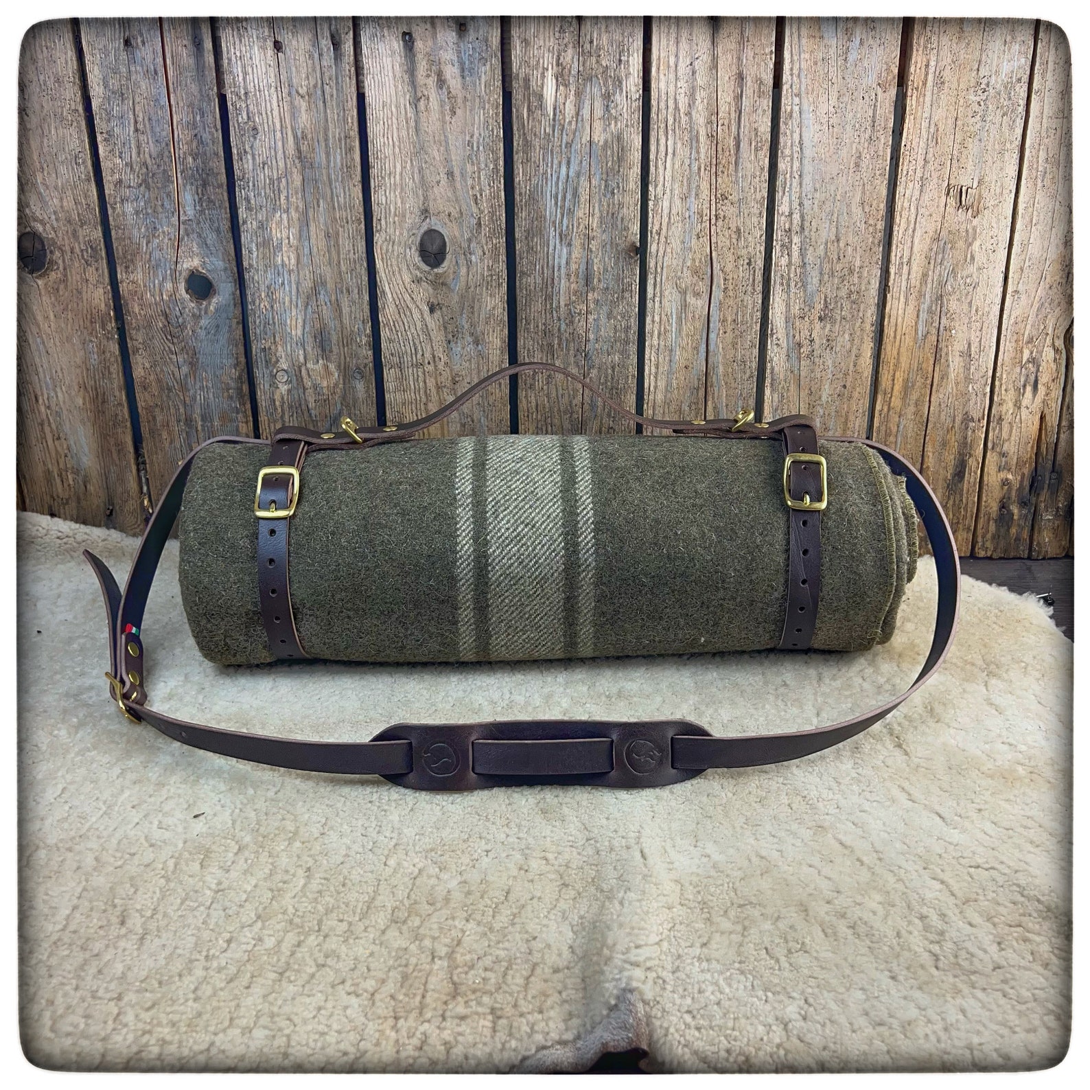 LEATHER STRAPS System for Wool Blanket - Etsy UK