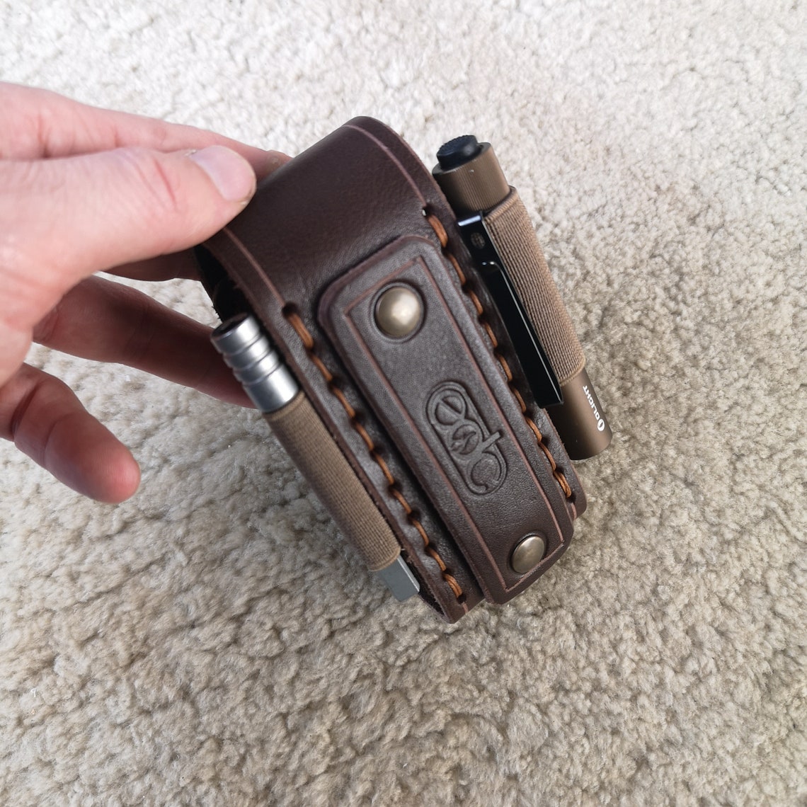 LEATHERMAN® MULTITOOL Deluxe Leather Sheath pockets for - Etsy