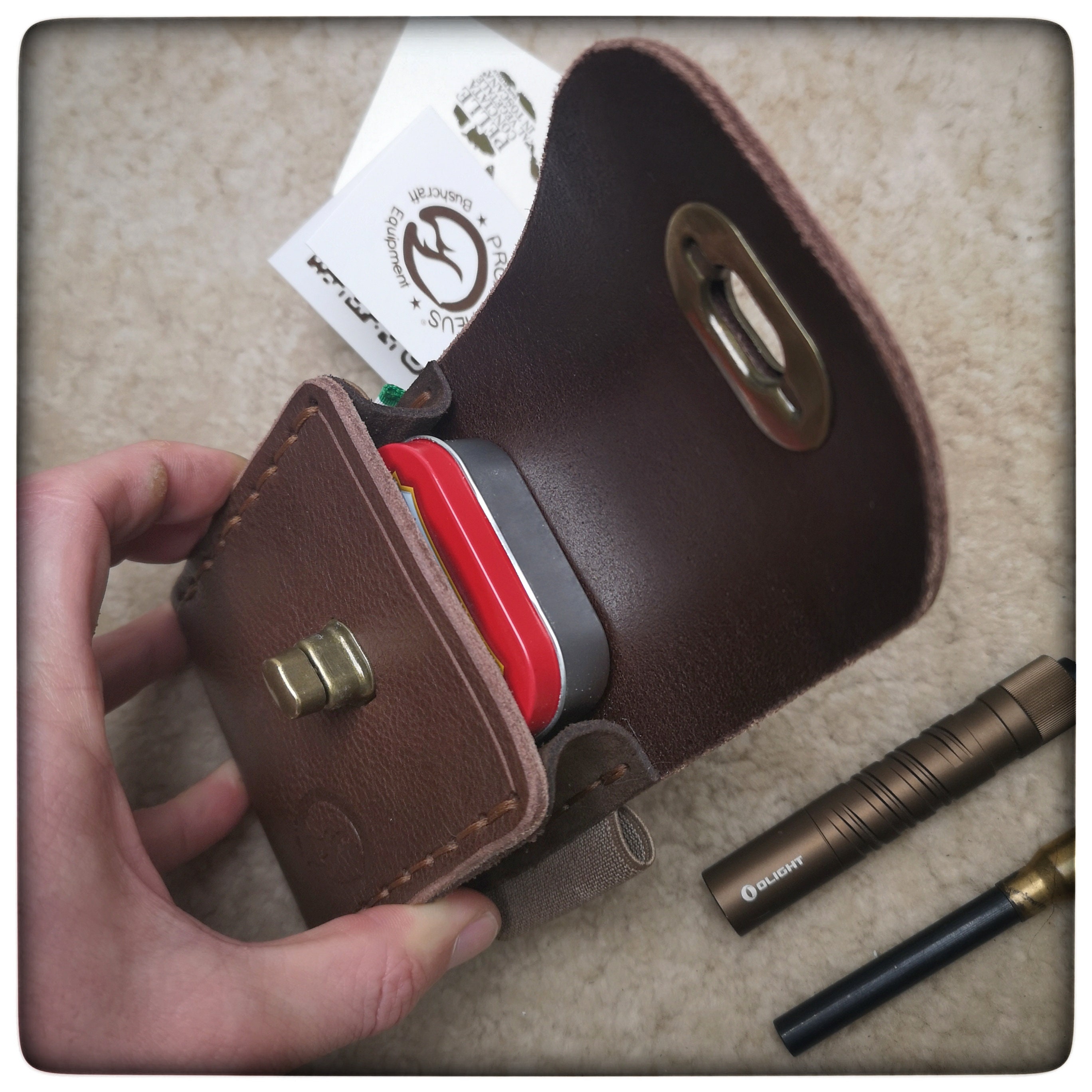 BUSHMEN ESSENTIAL Tin Pouch double Carry - Etsy