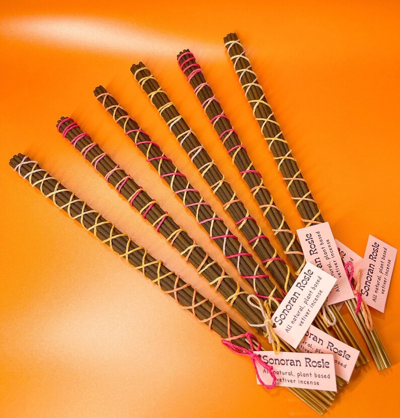 Organic Vetiver Essential Oil Incense Sticks - Etsy