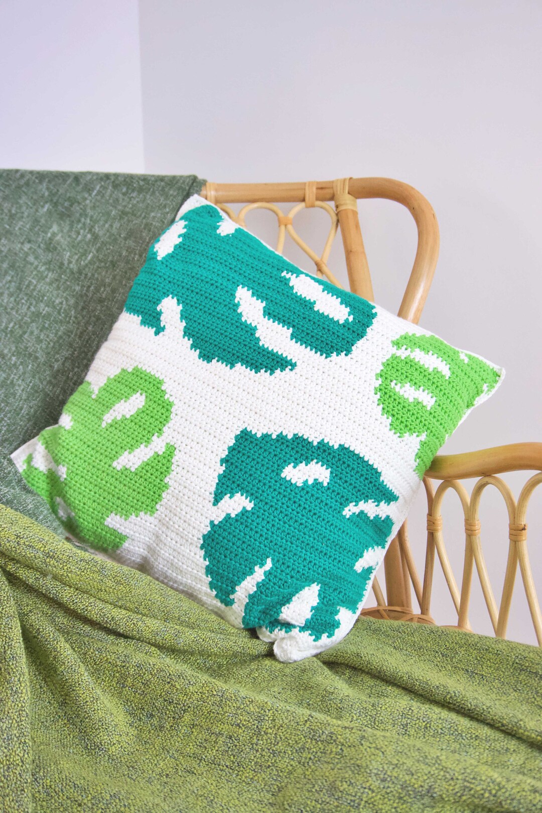 Crochet Plant Cushion PATTERN || Crochet Leaf Cushion || Crochet ...