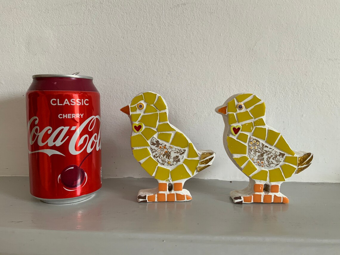 Mosaic chick free standing | Etsy