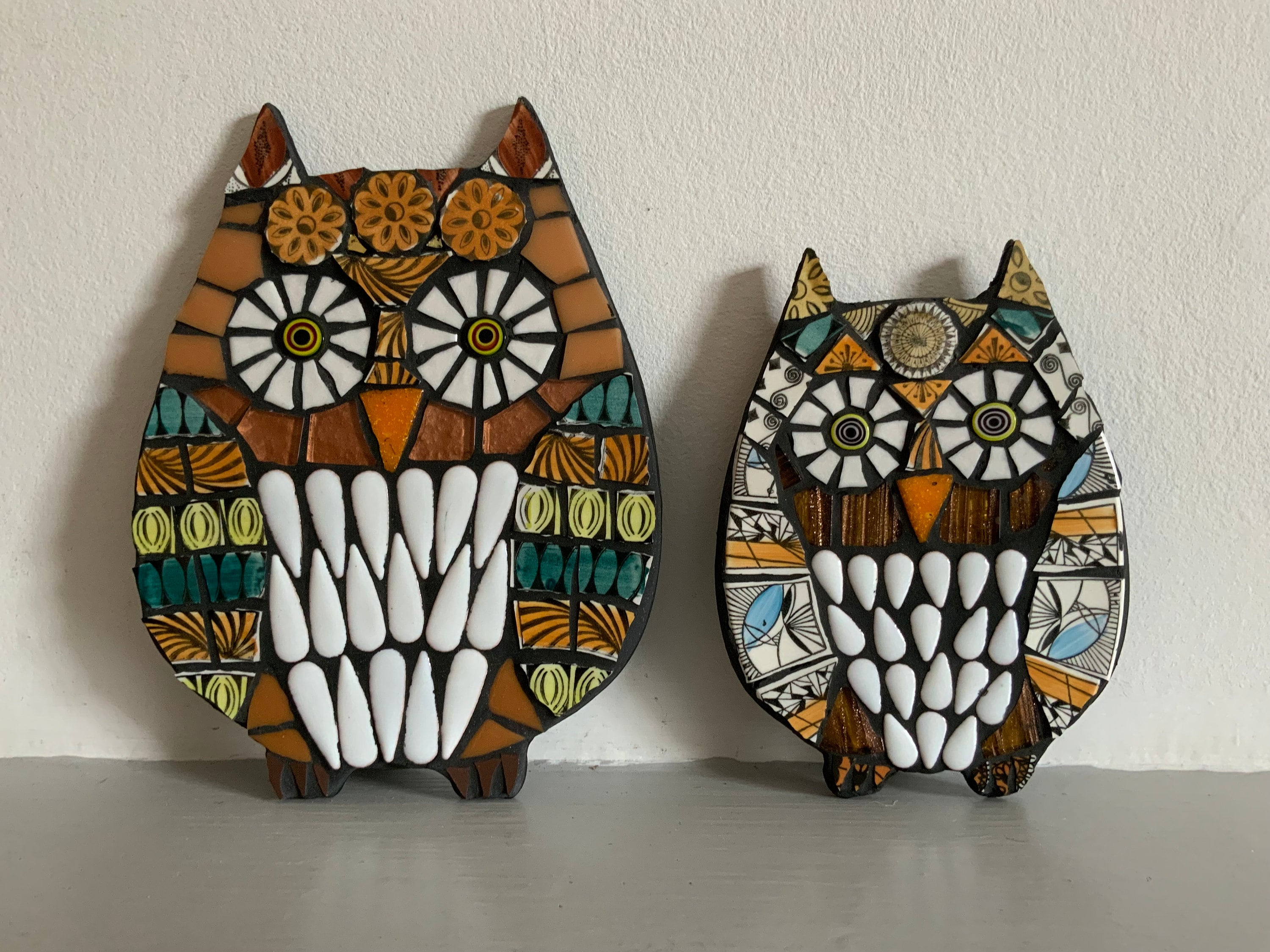 Stained Glass Owl Lamp