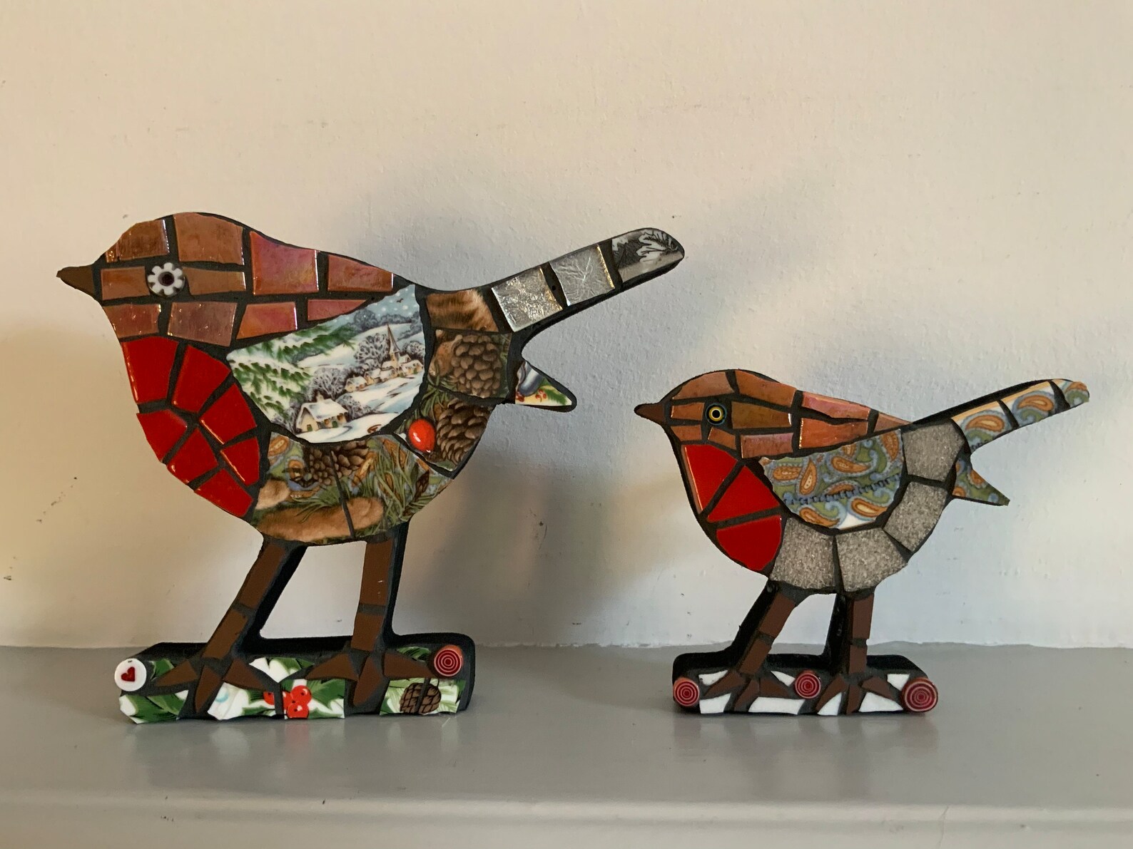 Mosaic Robin free Standing - Etsy