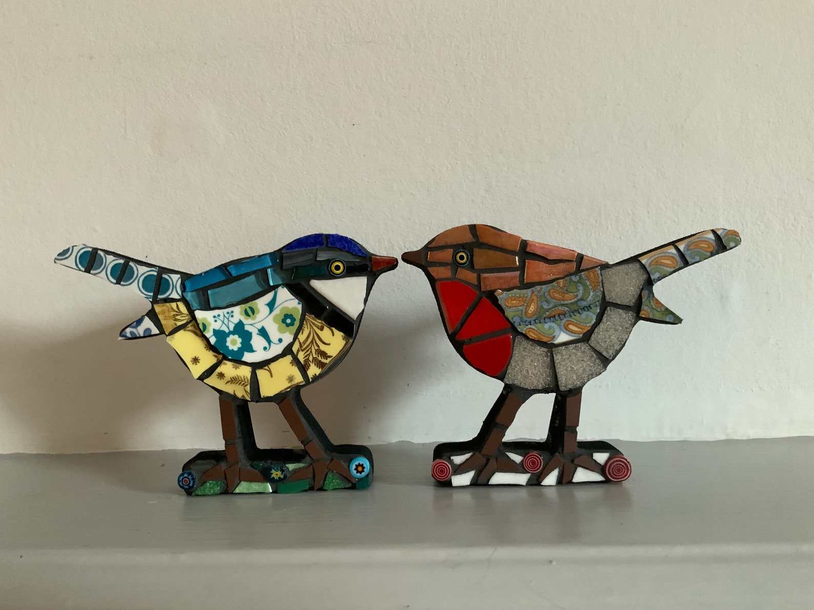 Mosaic Robin free Standing - Etsy