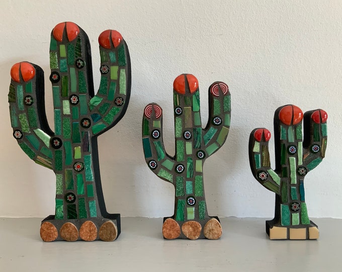 Mosaic Cactus 3 Sizes Available - Etsy UK