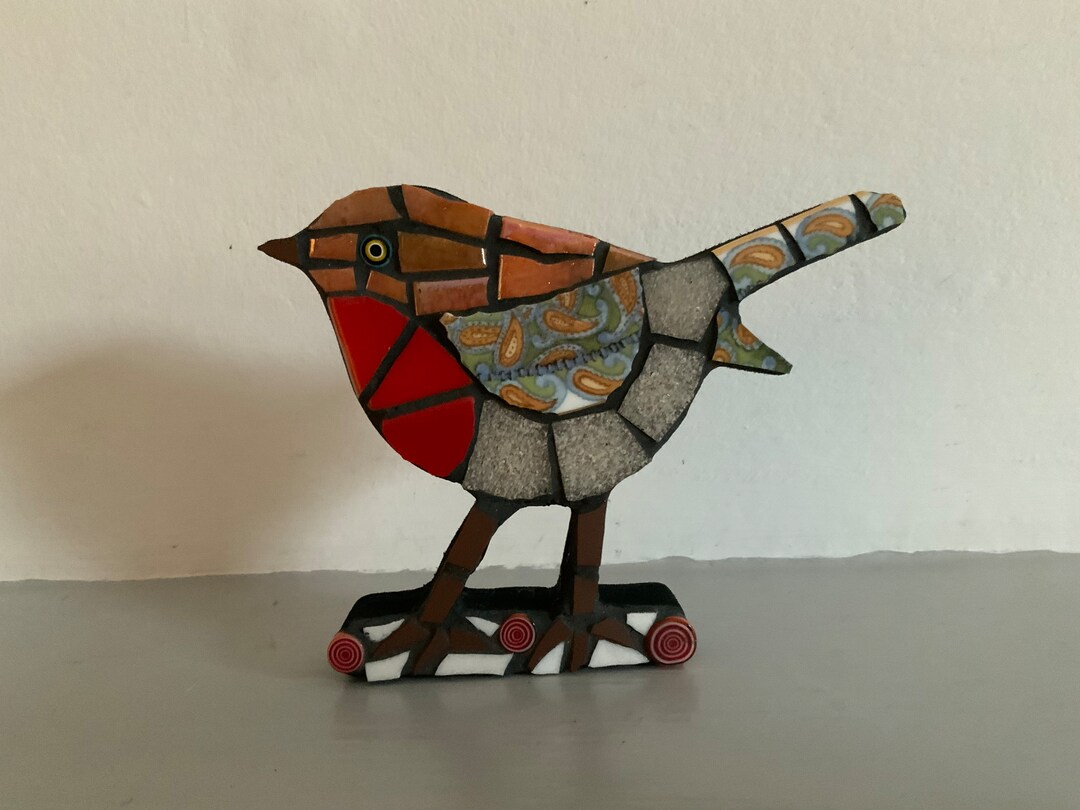 Mosaic Robin free Standing - Etsy