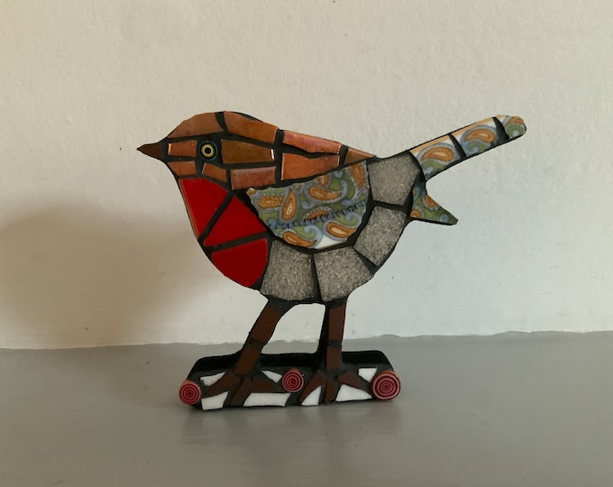 Mosaic Robin free Standing - Etsy