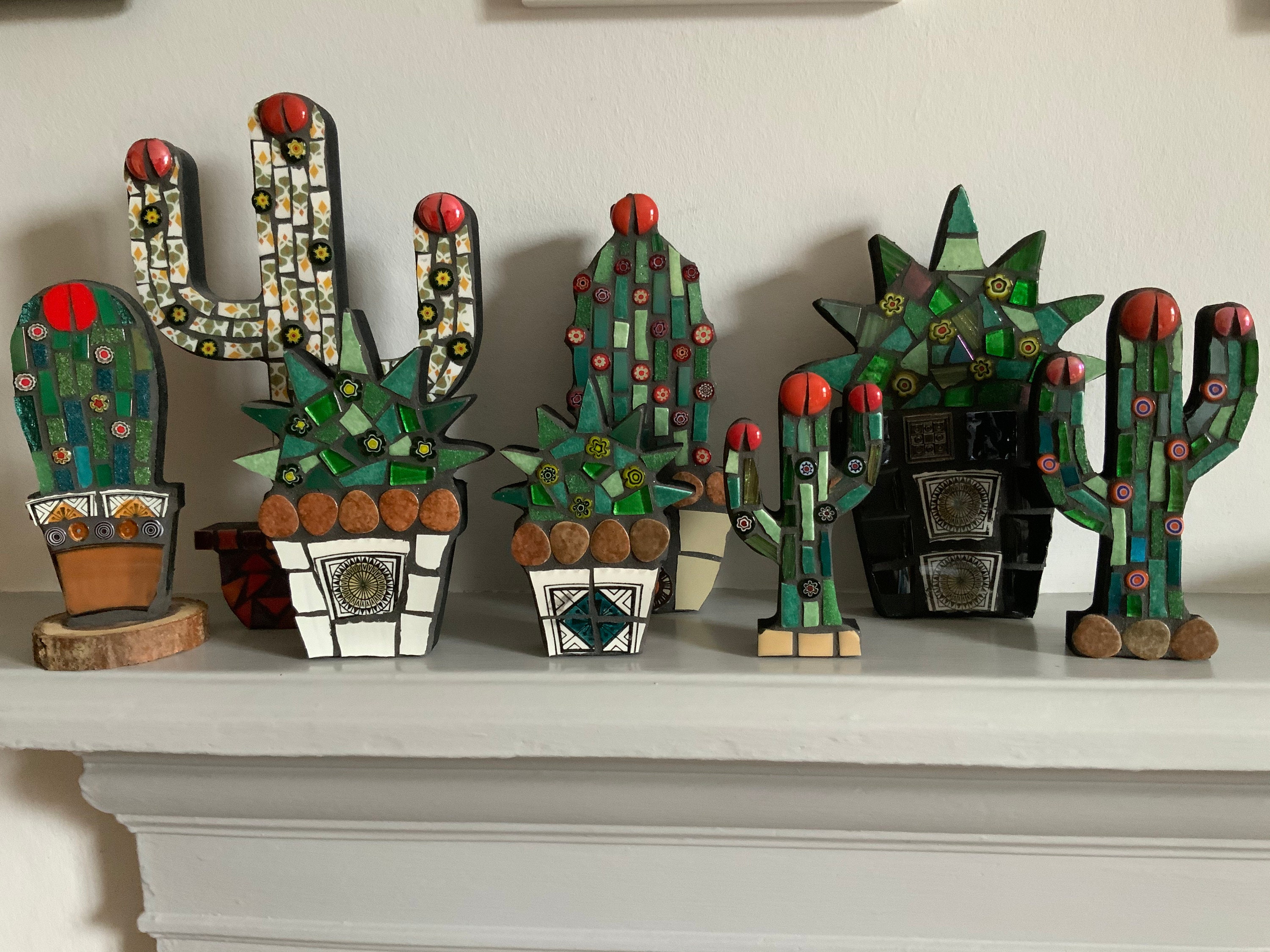 Mosaic Cactus 3 Sizes Available | Etsy UK