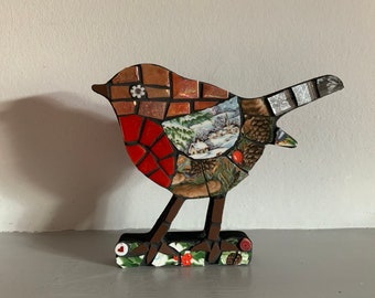 Mosaic Robin free Standing - Etsy