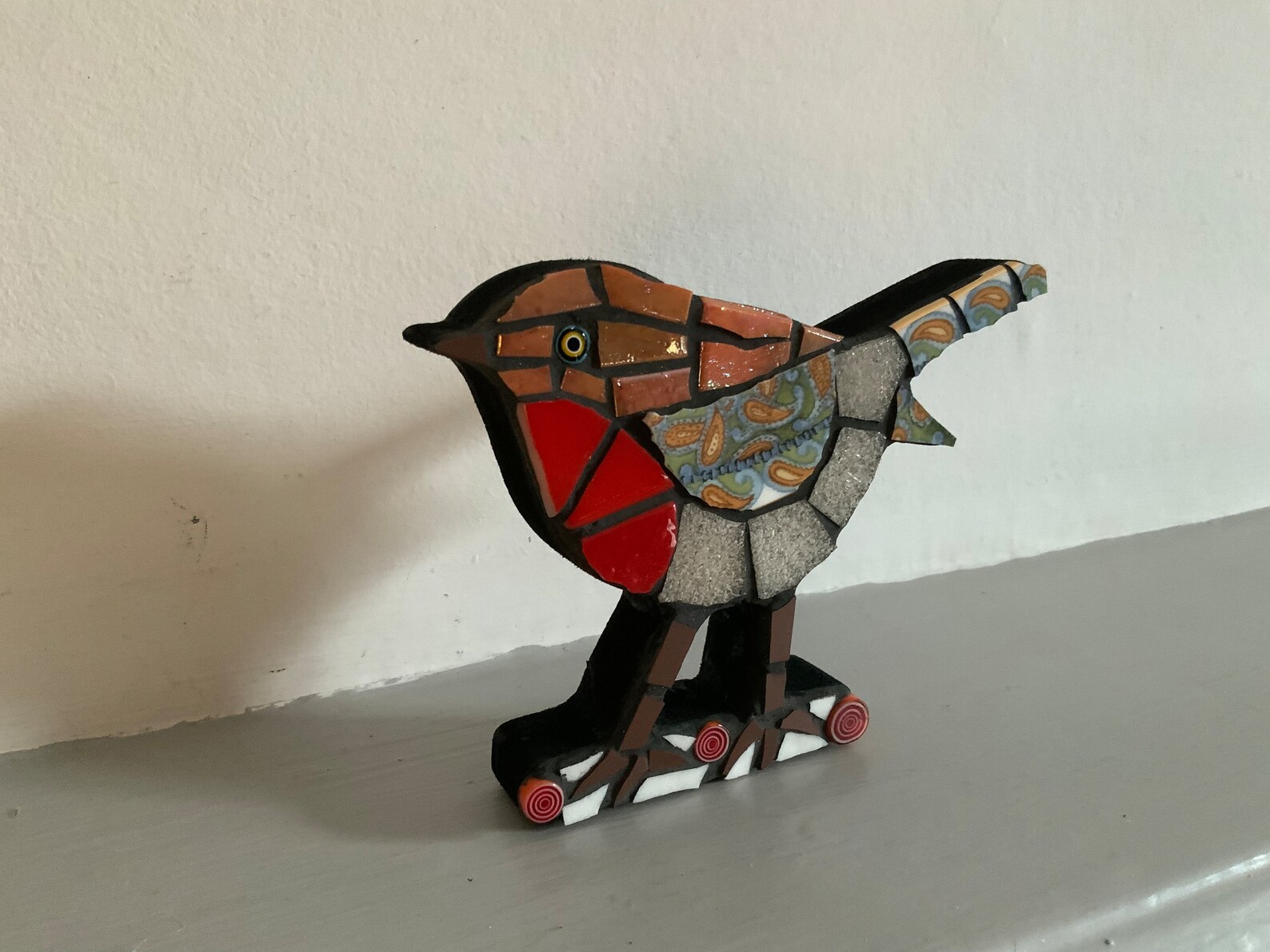 Mosaic Robin free Standing - Etsy