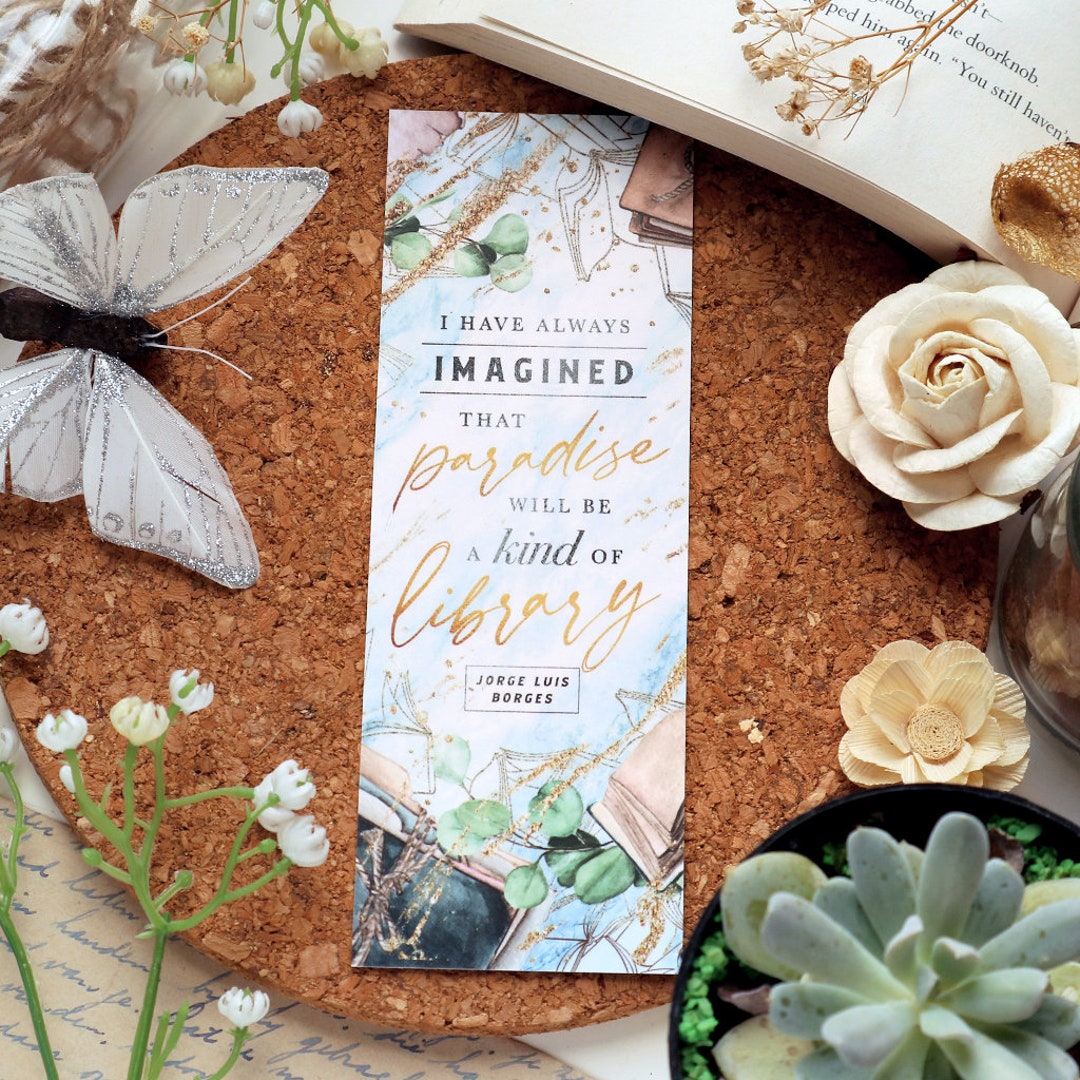 Paradise Library Bookmark - Etsy