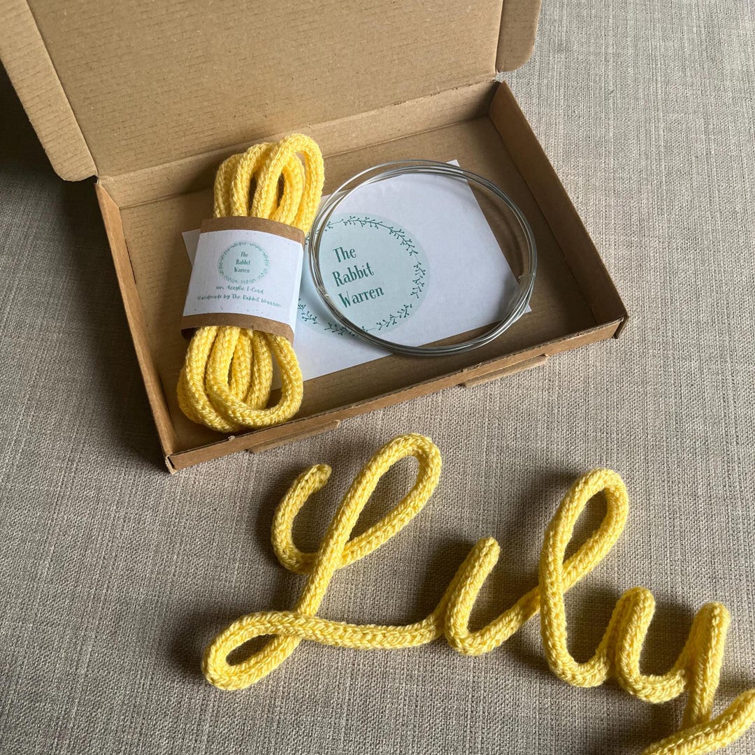 Knitted Wire Craft Kit, Tricotin Kit, Knitted Crochet Name Kit, I-cord ...