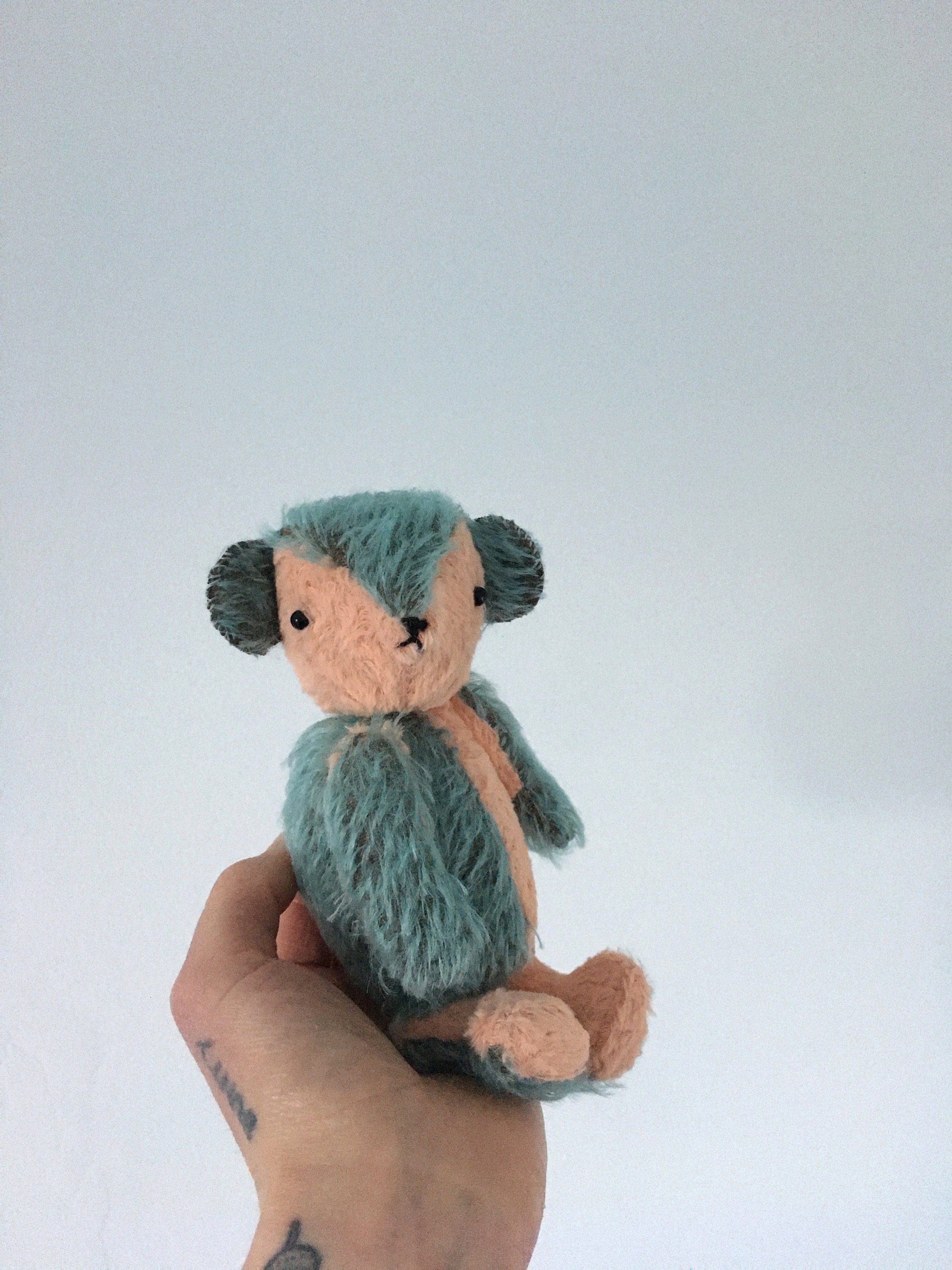 Pendleton the Traditional Multi Coloured Mohair Jointed Bear - Etsy