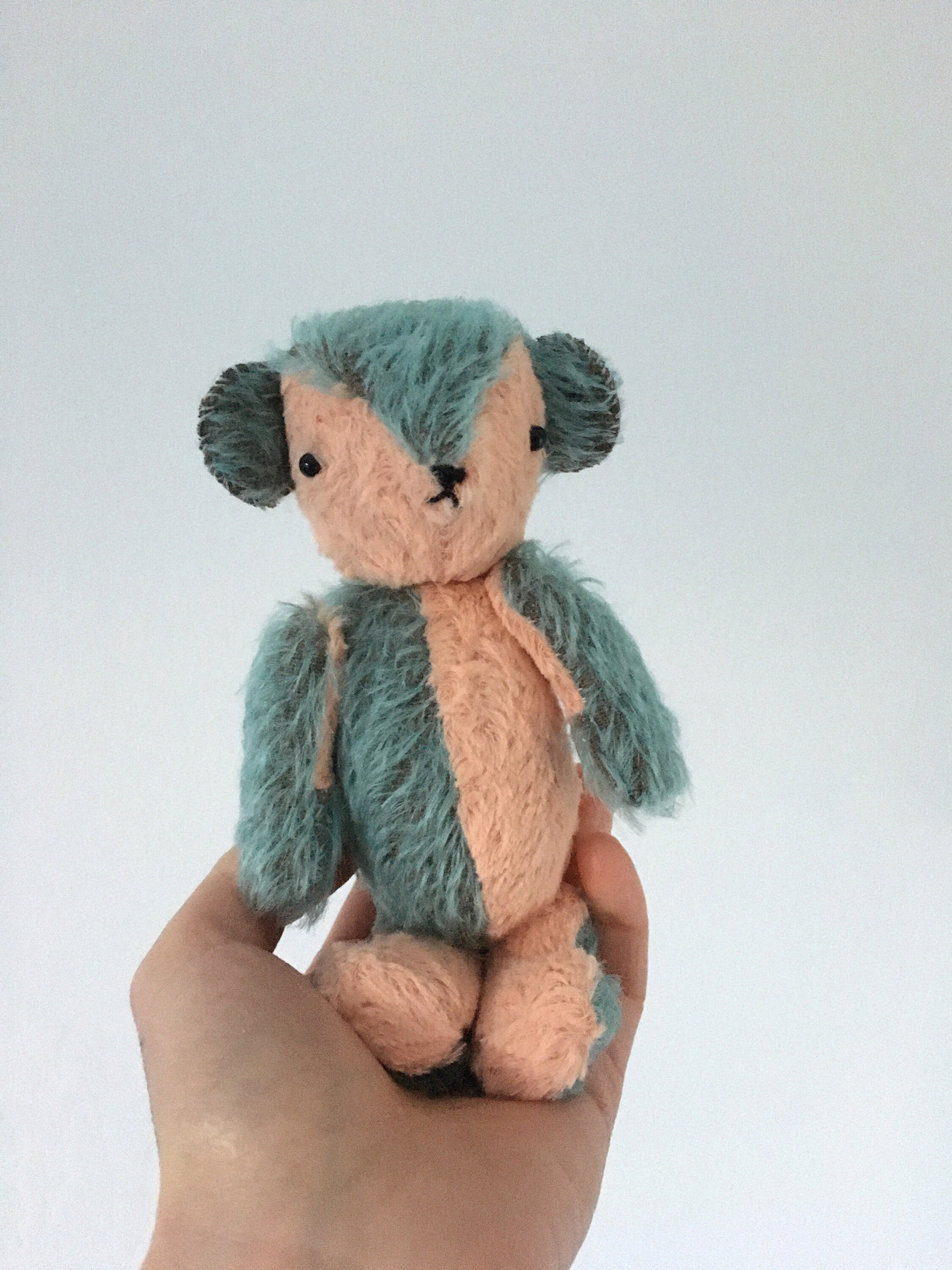 Pendleton the Traditional Multi Coloured Mohair Jointed Bear - Etsy