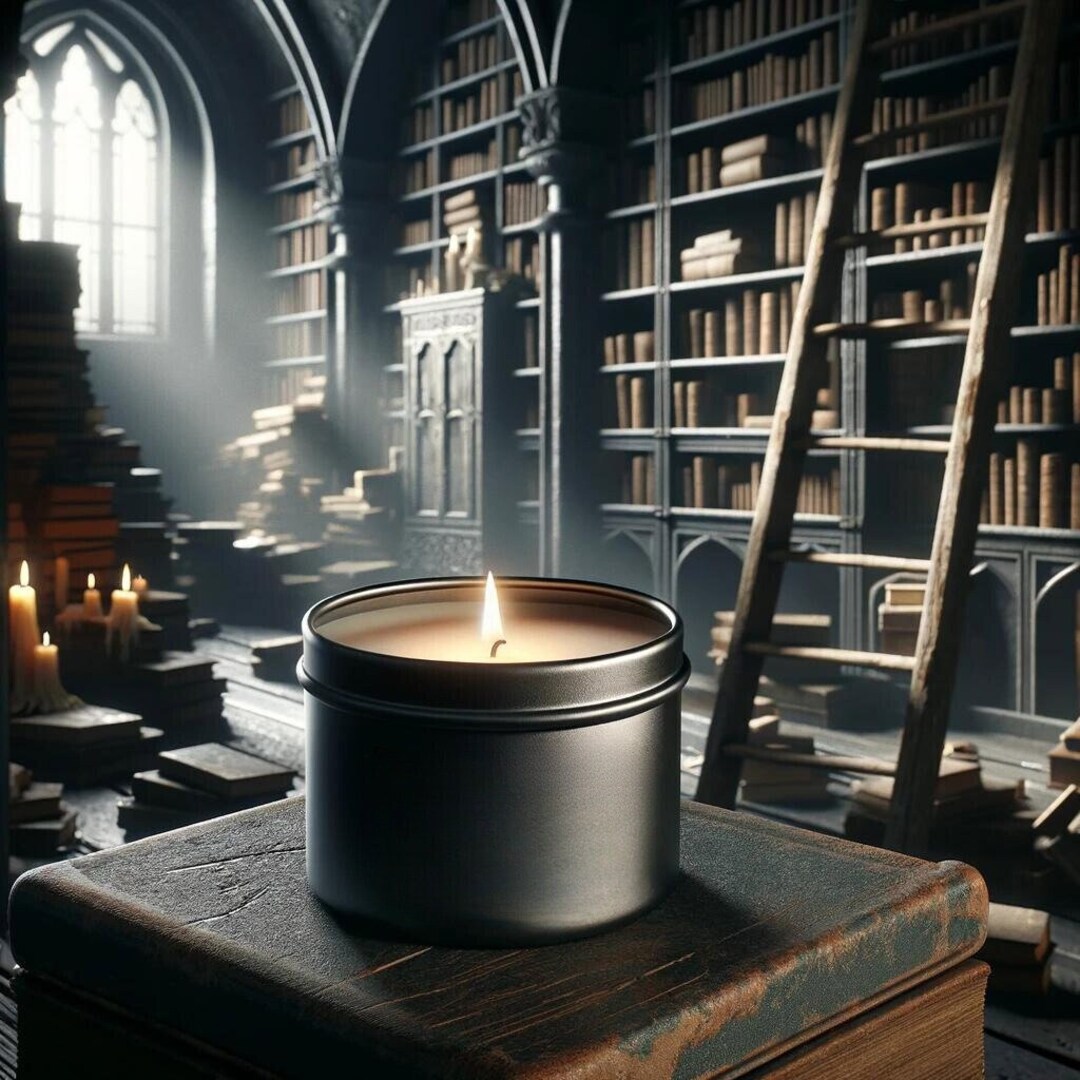 Haunted Library 8oz Candle Travel Tin / Soy Vegan Friendly / Horror ...