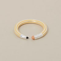 Pencil Ring Yellow and Silver - Etsy