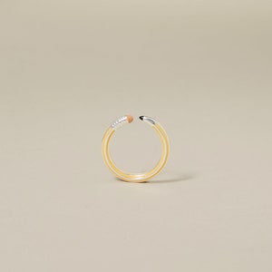 Pencil Ring Yellow and Silver - Etsy