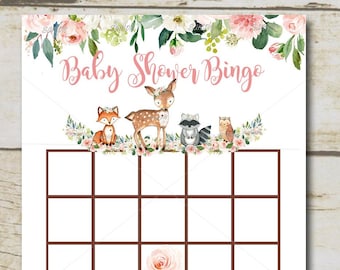 Boy Elephant Baby Shower Bingo Game, Blue Elephant Boy Baby Shower Game ...