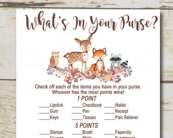 What's in Your Purse Baby Shower Game Instant - Etsy
