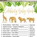 Gold Safari Baby Shower Game Celebrity Baby Names Game | Etsy