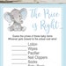 Boy Elephant Baby Shower Game, Baby Animal Game, Blue Elephant Safari ...
