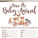 Woodland Baby Shower Game, Name the Baby Animals Game, Woodland Forest ...