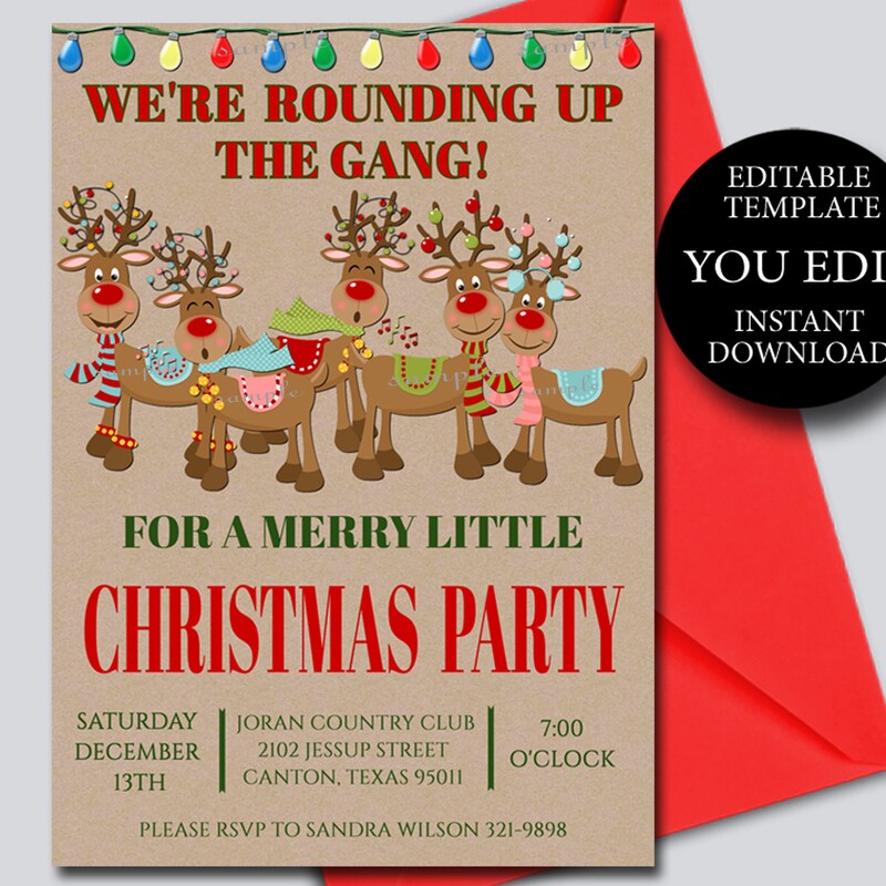 Reindeer Party - Etsy