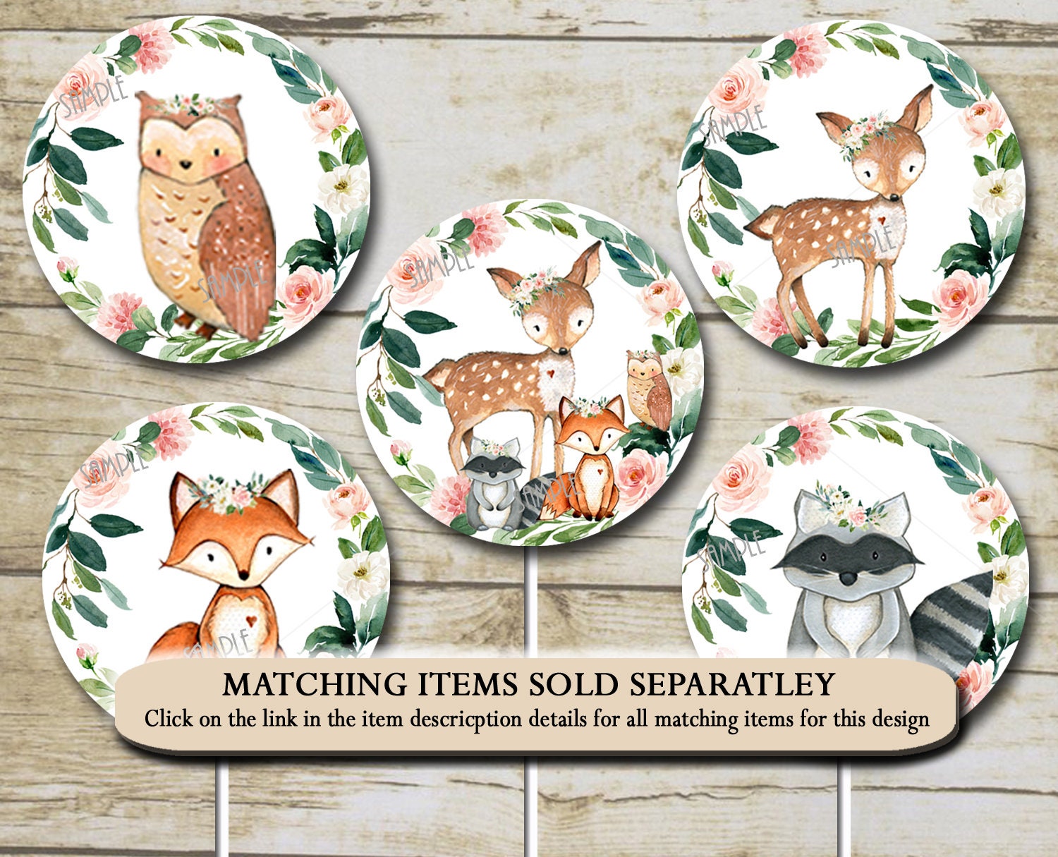 Woodland Baby Shower Game Name the Baby Animals Game Girl | Etsy