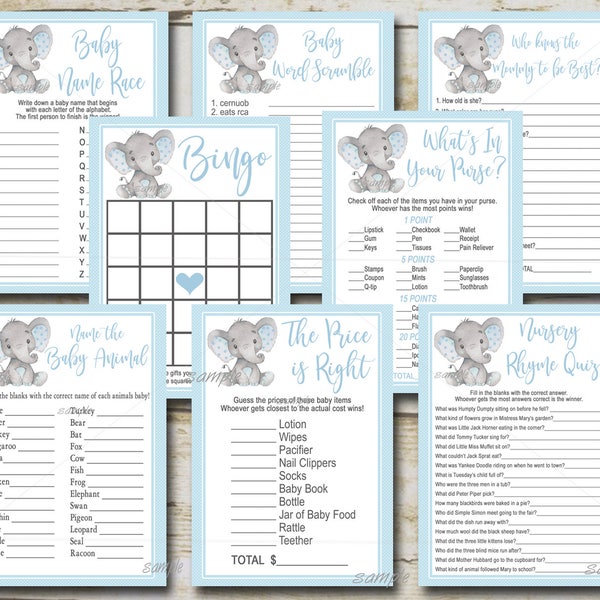 Baby Boy Elephant Baby Shower - Etsy