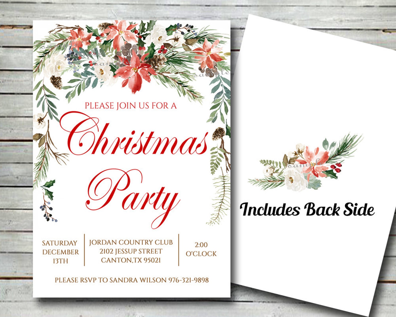 Editable Christmas Party Invitation Editable Invitation - Etsy