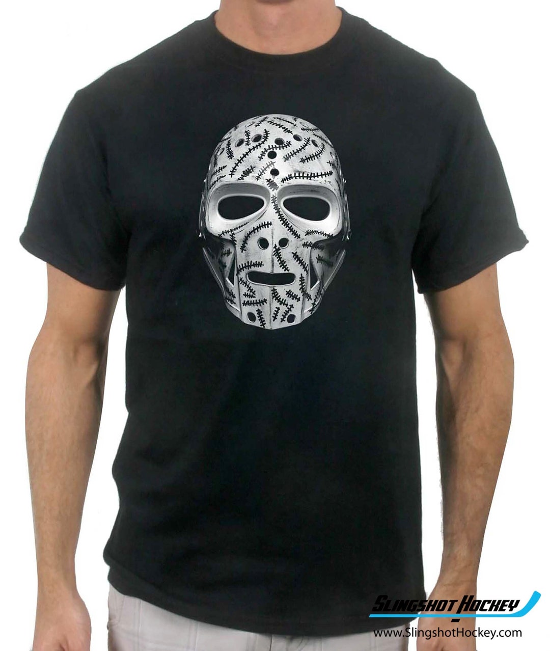 Gerry Cheevers Goalie Mask Stitches Goalie Mask Vintage Hockey T-shirt ...
