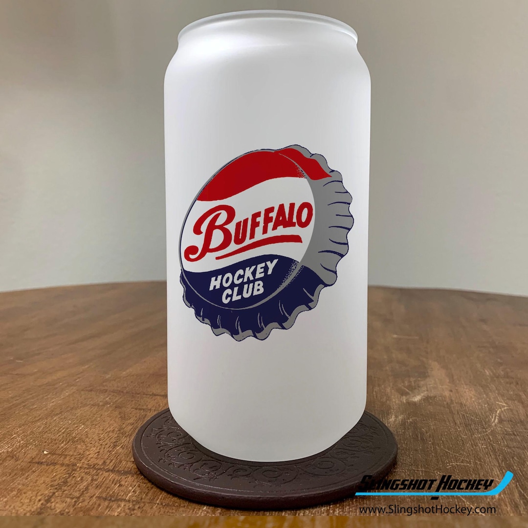 Buffalo Bison Hockey Club Frosted Beer Glass Buffalo Hockey Club Beer ...