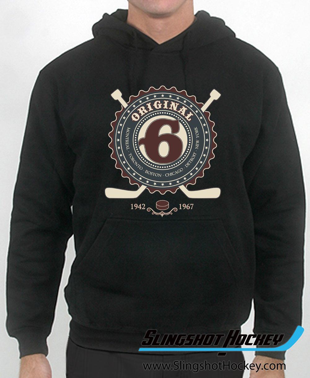 The Original 6 Hockey Teams Hoodie Vintage Original Six Hockey Pullover ...