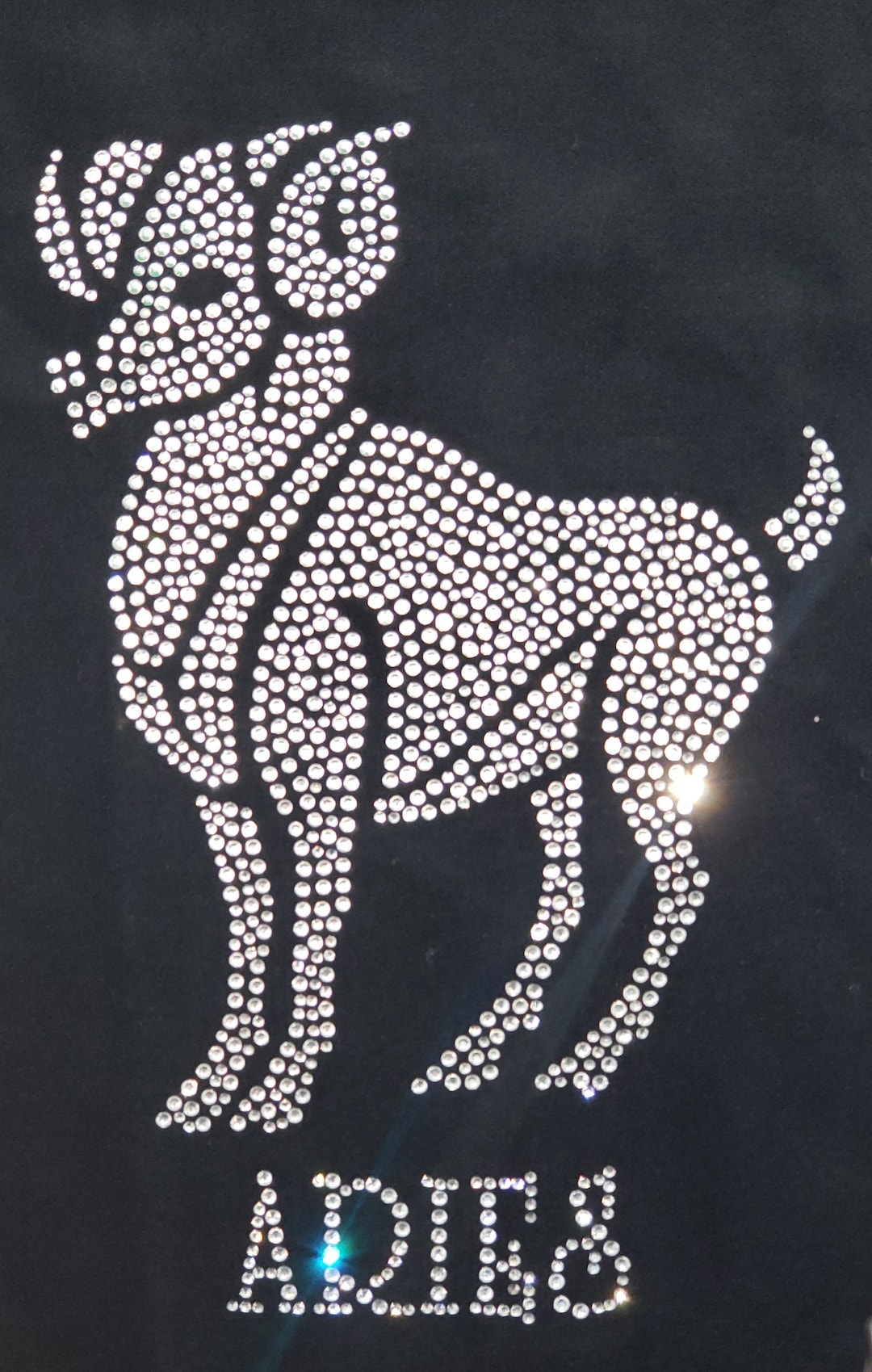 DIY Zodiac ARIES Bling Bling Rhinestone Design Decal Hot Fix Heat ...