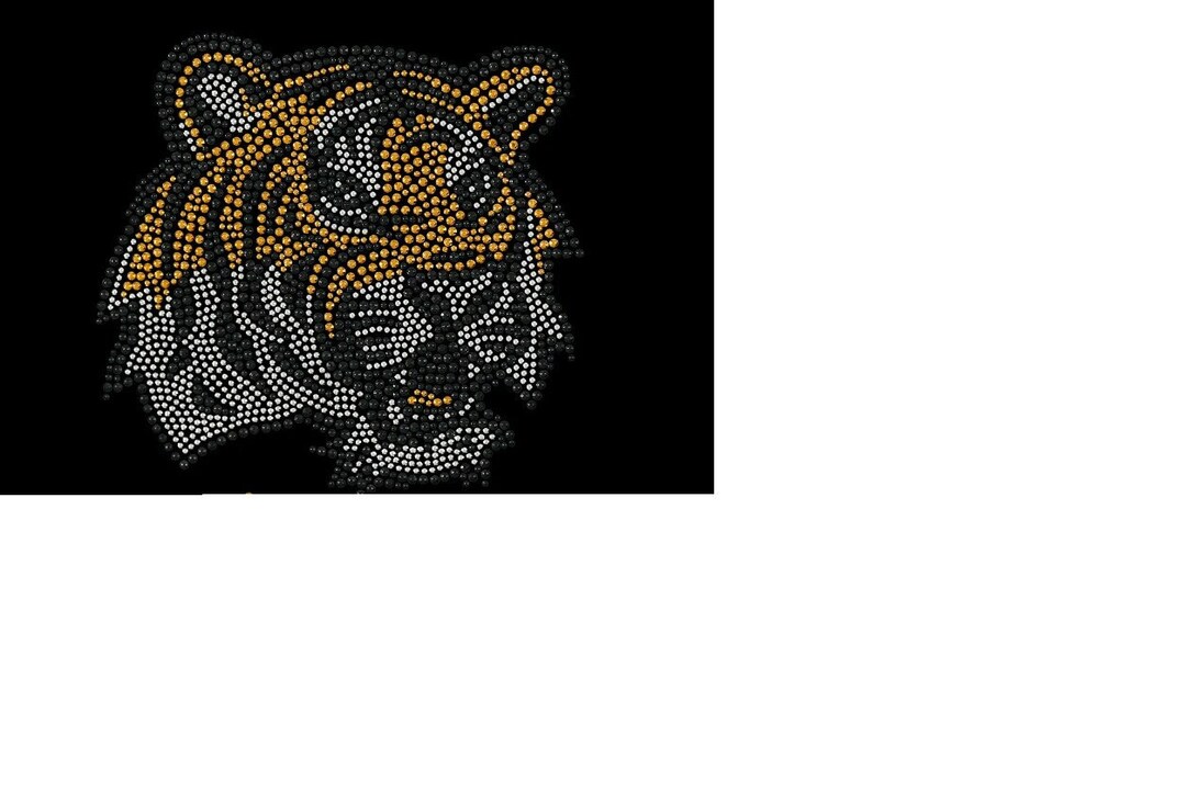 Rhineston Rhinestud Tiger Design Decal for DIY Gift for Friend Gift for ...