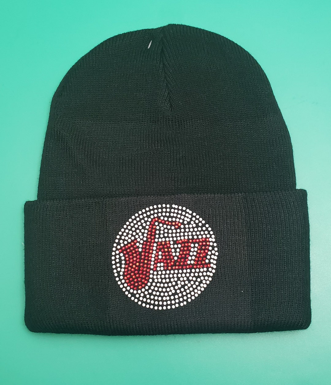 Jazz Rhinestone Bling Design Acrylic Winter Beanie - Etsy