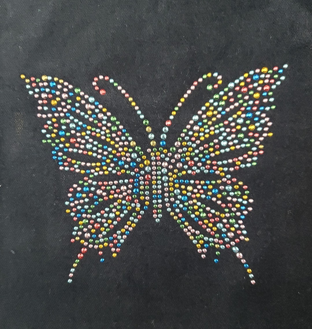 Rhinestone Colorful Crystal Butterfly Design Decal for Gift ,diy ...
