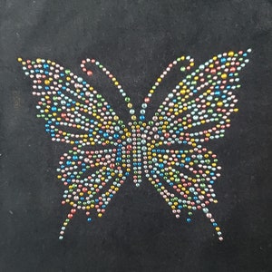 Rhinestone Colorful Crystal Butterfly Design Decal for Gift ,diy ...