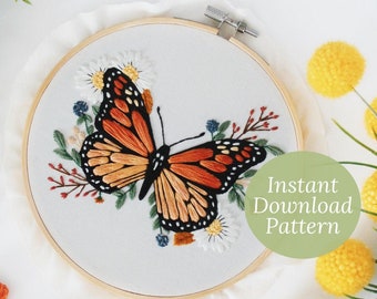 Butterfly embroidery | Etsy