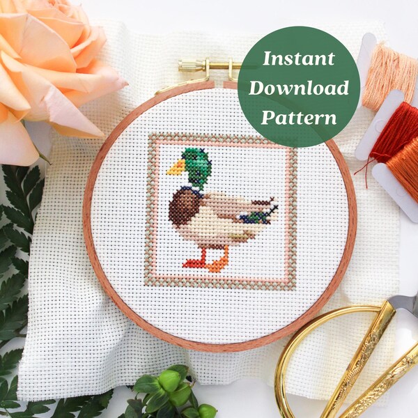 Duck Cross Stitch - Etsy