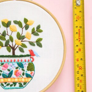 Finished Potted Lemon Tree Embroidery - Etsy