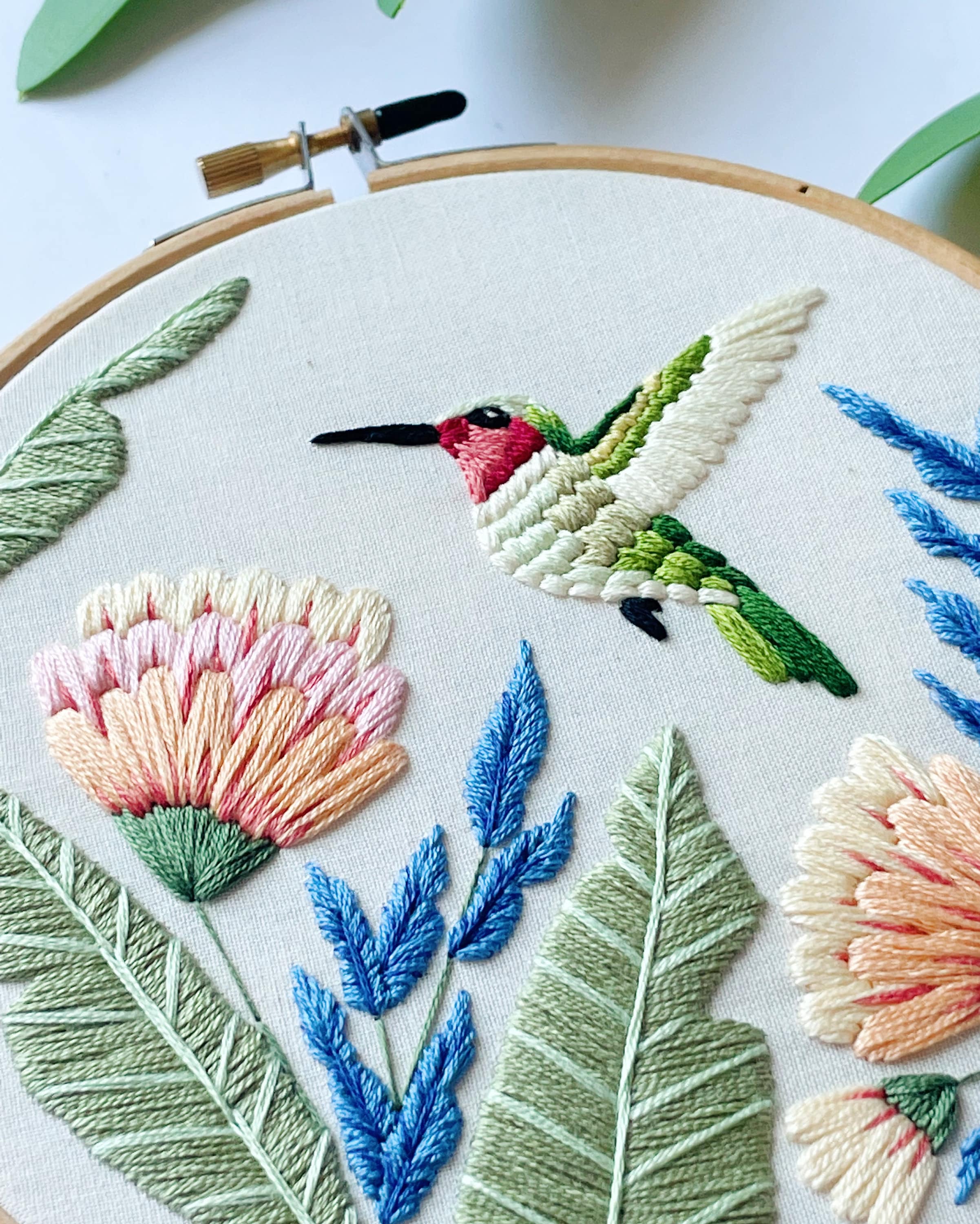Hummingbird Pattern, Beachy Embroidery Pattern, Hand Embroidery Designs ...