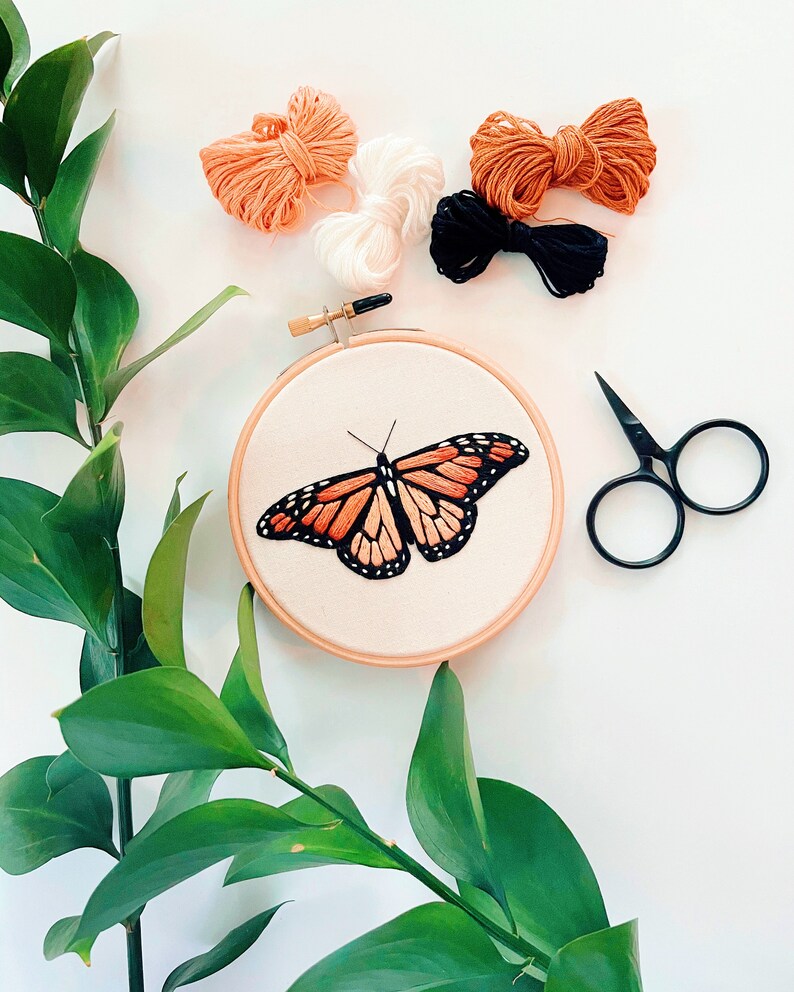 Monarch Embroidery Pattern Digital Download Embroidery | Etsy