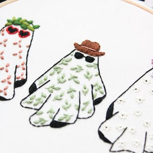 Ghost Embroidery Pattern, Ghost Hand Embroidery, Beginner Friendly ...
