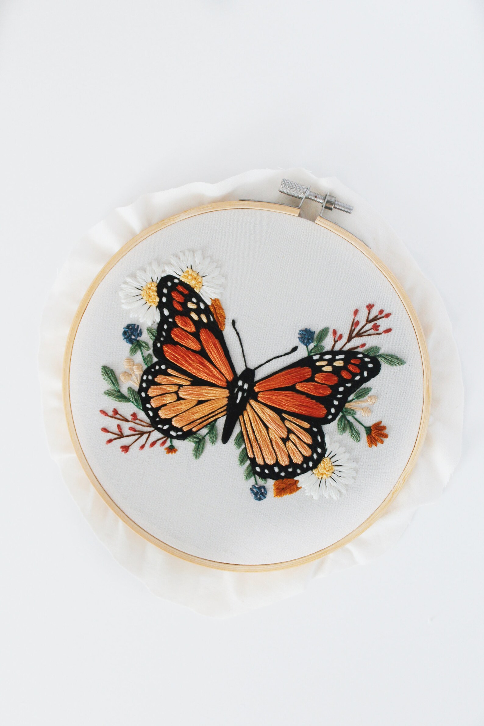 Monarch Embroidery Pattern Hand Embroidery Botanical - Etsy