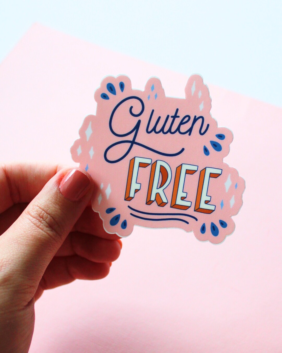 Gluten Free Sticker, Cute Lettering Sticker, Waterproof Sticker, Die ...